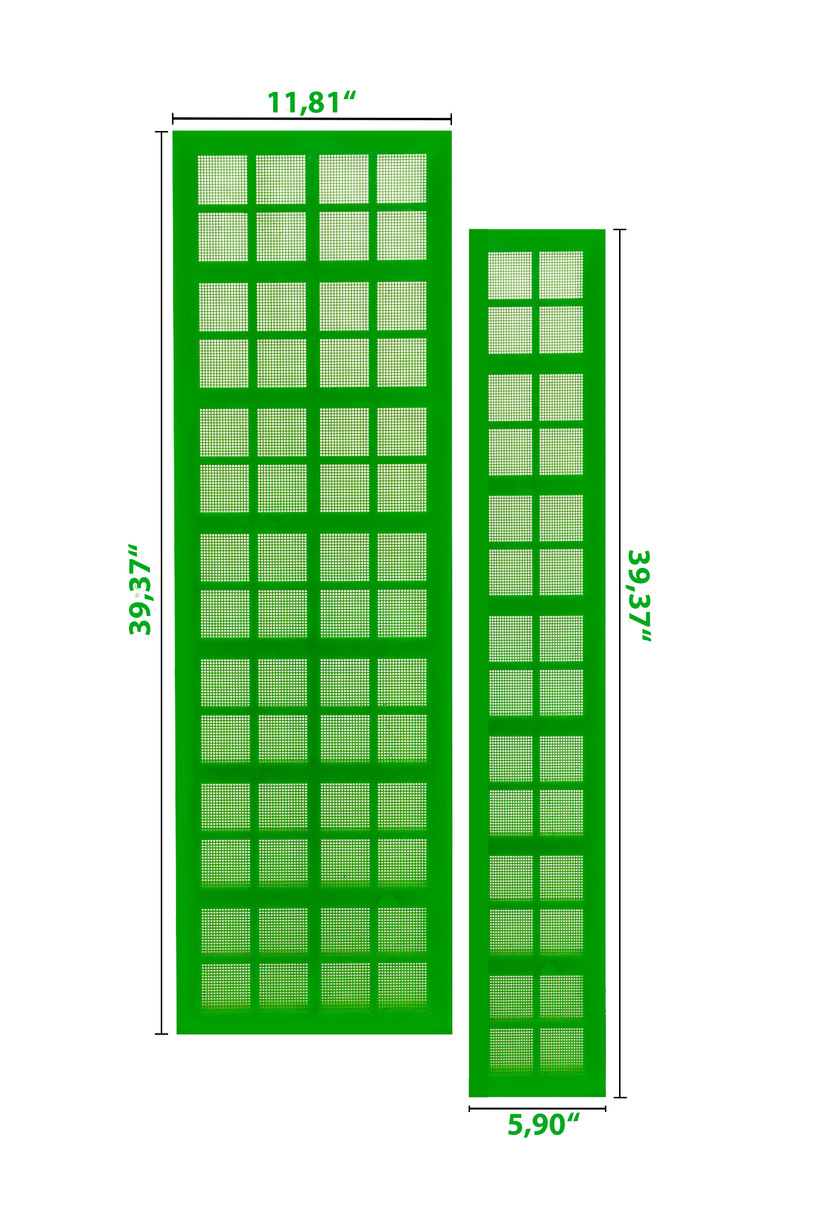 Resistant polyurethane sieves with highest open screen area!